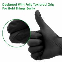 China Latex Free Disposable Medical Gloves Anti Allergic High Wear Resistant Black Color for sale