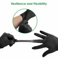China Latex Free Disposable Medical Gloves Anti Allergic High Wear Resistant Black Color for sale