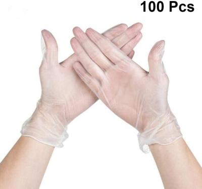 China Transparent Disposable Medical Gloves , Clear Disposable Gloves PVC Material for sale