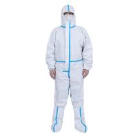 China Non Sterile Disposable Protective Suit Full Body Hooded Lightweight High Tightness for sale