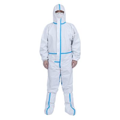 China Non Sterile Disposable Protective Suit Full Body Hooded Lightweight High Tightness for sale