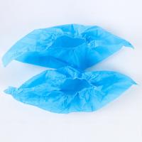 China PE CPE Plastic Disposable Shoe Covers Footwear Smooth Surface 39X15cm for sale