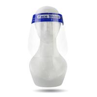 China Anti Fog Clear Plastic Face Shield Foam Elastic Band 0.25mm PET Material for sale