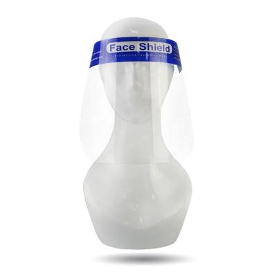 China Anti Fog Clear Plastic Face Shield Foam Elastic Band 0.25mm PET Material for sale