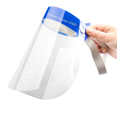 China Polycarbonate Clear Plastic Face Shield , Safety Face Shield Chemical Resistant for sale