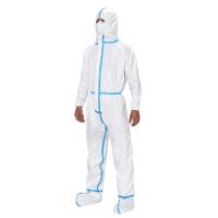 China Knitted Cuff Disposable Protective Suit Waterproof Non Woven Surgical Applied for sale