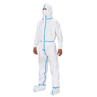 China Knitted Cuff Disposable Protective Suit Waterproof Non Woven Surgical Applied for sale