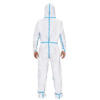 China Knitted Cuff Disposable Protective Suit Waterproof Non Woven Surgical Applied for sale