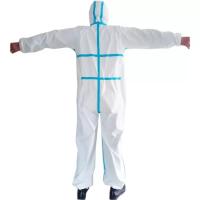 China Medical Disposable Coveralls Heavy-Duty Protective Suits Chemical Protection Work wear for Cleaning, Health-Care for sale