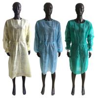 China Soft Disposable Isolation Gown , Disposable Ppe Gowns Elastic Cuffs OEM Service for sale