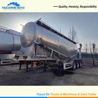 China 3 Axle 40 CBM Aluminum Bulk Powder Tanker Trailer for Cement Fly Ash Transport for sale