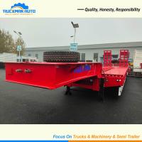 China 3 Axle 50 Tons Lowbed Trailer for Construction Machinery Transportation for sale