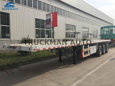 China Mn Steel Flatbed Container Trailer ,  Semi Storage Containers In 60 Tons Loading Capacity for sale