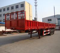 China 60 Tons Heavy Duty Side Wall Semi Trailer Thickness 2mm Height 600mm for sale