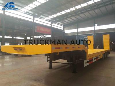 China Durable Heavy Duty Low Bed Semi Trailer Different Loading Capacity  3 Axles 60 Tons for sale