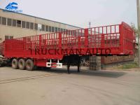 China 3 Axle 50 Ton Height Adjustable Fence Semi Trailer for Bulk Cargo Food Animals for sale