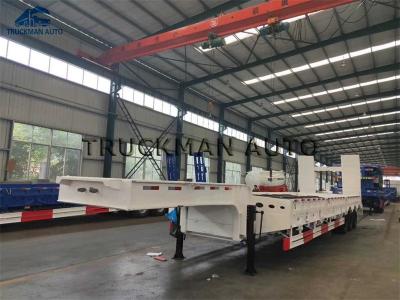 China 3 Axle 70 Ton Low Bed Trailer Q345 Steel Heavy Machinery Transport Trailer for sale