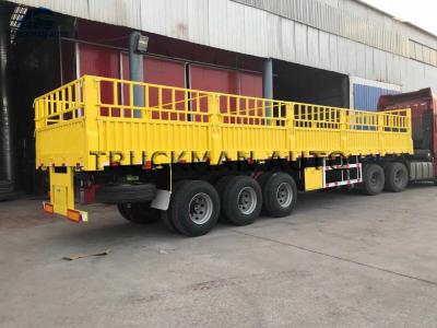 China Truckman 50 Ton 3 Axle Cargo Semi Trailer with 315/80R22.5 Tires for sale