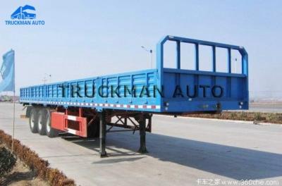 China 12.5m Side Wall Cargo Semi Trailer Q345 Steel 50 Tons Capacity JOST Landing Gear for sale