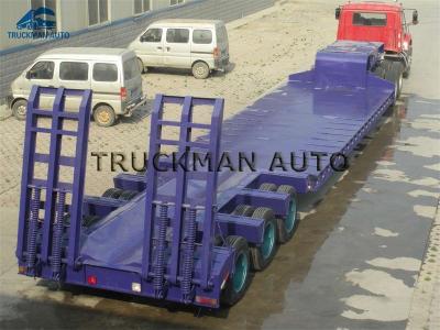 China 3 Line 6 Axles Truck Trailer Low Bed , Low Bed Lorry  Loading 100 Tons for sale