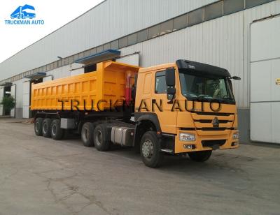 China Heavy Duty Semi Trailer Bottom Dump Truck 50 Tons Hydraulic Lifting 11000x2500mm for sale