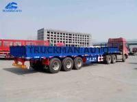 China Bulk Cargo Flatbed  Side Wall Semi Trailer  Bottom 3mm With Linglong Tire for sale