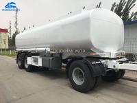 China Carbon Steel Fuel Tanker Trailer 3 Axles 12.00R20 Tire 22680kg Loading Capacity for sale