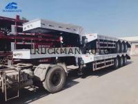 China 60 Ton Low Bed Semi Trailer 12.00R20 Tire Long Haul Freight Transport 13000x3000mm for sale