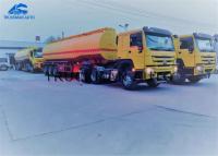 China 50 Ton 3 Axle Oil Tank Semi Trailer 50000L Fuel Transport Truck with Fire Extinguisher for sale