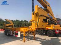 China 40 Feet Container Side Loader Trailer Easily Operating With 37 Tons Crane for sale