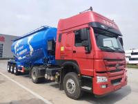 China 60 Ton Bulk Cement Tanker Trailer 3 Axles Weichai Motor Powder Transport for sale