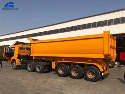 China 70 Tons Tipper Semi Trailer 3 Axles HYVA Hydraulic Lifting System 9600x2300x1700mm for sale
