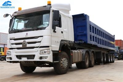China 60 Ton 5 Axle HYVA Lifting Dump Semi Trailer for Ghana Mining Transport for sale