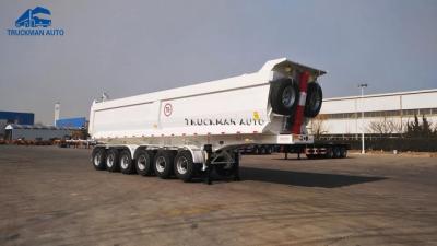China Truckman 70 Ton 6 Axle 45m3 Dump Semi Trailer with Tarpaulin High Strength Steel for sale