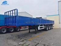 China 4 Axle Flat Bed Trailer 50 Ton Capacity Air Mechanical Suspension for sale