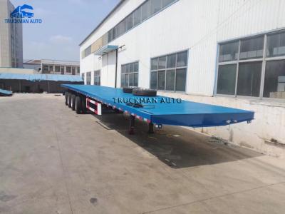 China 4 Axle Flatbed Container Trailer 40-60 Tons WABCO Brake System for sale
