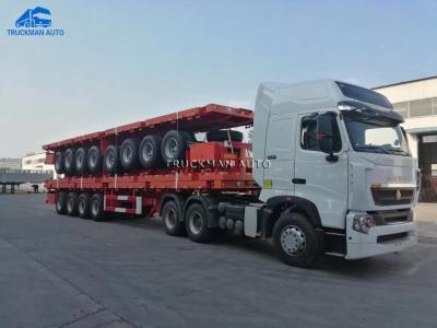 China Tubeless Tire Flatbed Semi Trailer for sale