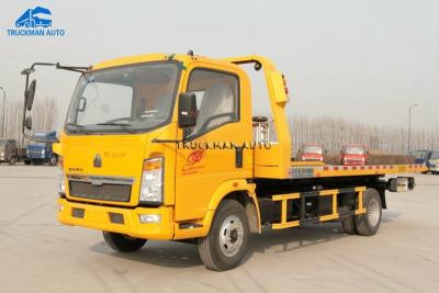 China Sinotruk Howo 3-5 Ton Light Rescue Truck Flatbed Tow Truck for Cars SUV 130hp for sale