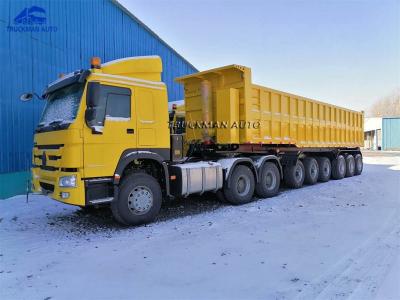 China SINOTRUCK 45m3 6-Axle Dump Trailer 80 Ton Capacity for Ghana Mining for sale