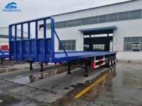 China Bottom 3mm 40 Tons 4 Axles Flatbed Fence Semi Trailer for sale