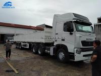 China Q345 50000kg 3 Axle Fence Semi Trailer for Bulk Cargo Transport for sale