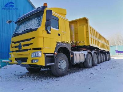 China 45 Cubic Meters 6 Axle Dump Semi Trailer 60 Ton Capacity Q345 Steel for sale