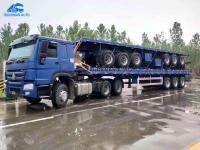 China T700 Steel 40 Ton 3 Axle Flatbed Container Trailer for sale
