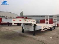 China High Strength Steel 3 Axle 50 Tons Lowboy Semi Trailer for sale