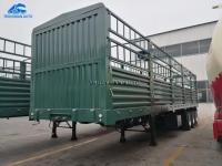 China 20FT Container 50T Flatbed Fence Semi Trailer For Transport Work for sale