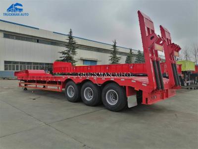 China BPW 3 Axles 60 Tons Loading Low Bed Semi Trailer for sale