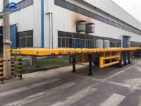 China 1600mm Flat Bed Trailer For 20FT 40FT Container Transport for sale