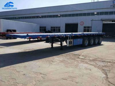 China Q345 50 Tons 4 Axle 40FT Container Flatbed Semi Trailer for sale