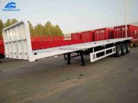 China 60 Ton Flatbed Container Trailer 12500x2500mm for Bulk Cargo Transport for sale