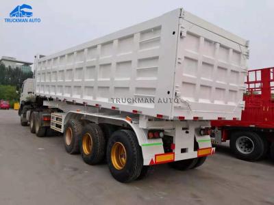 China 70 Ton Dump Semi Trailer with Single Point Suspension Axle Heavy Duty for sale